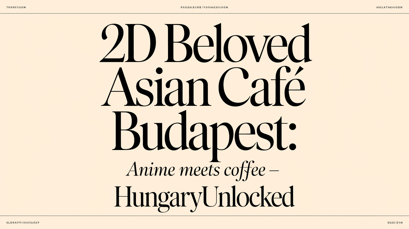2D Beloved Asian Cafe Budapest: Where Anime Meets Coffee Culture (2026 ...